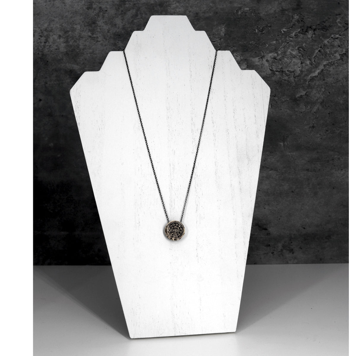Oreo Sandwich pendant on sterling silver chain – East End Alchemy